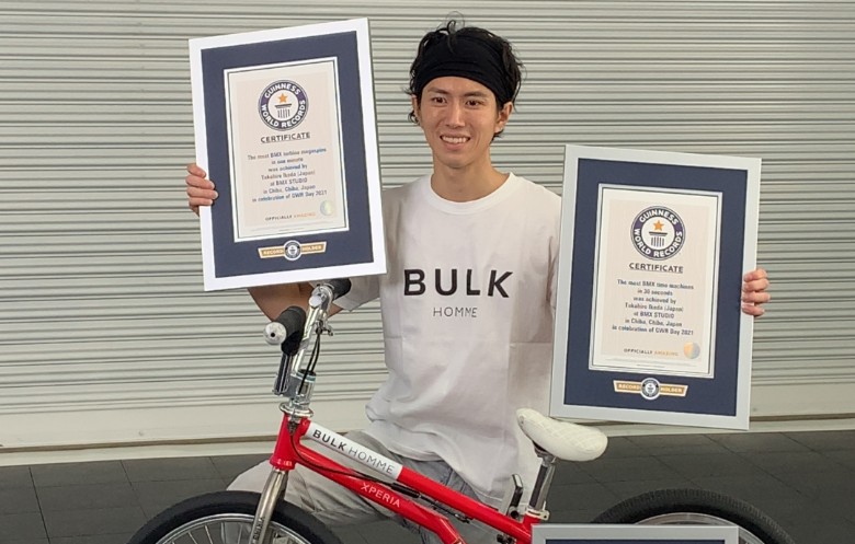 Most BMX time machines in 30 seconds | Guinness World Records