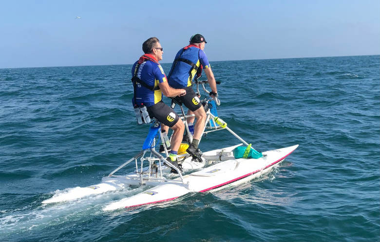 Fastest pedal-powered tandem English Channel crossing | Guinness World ...