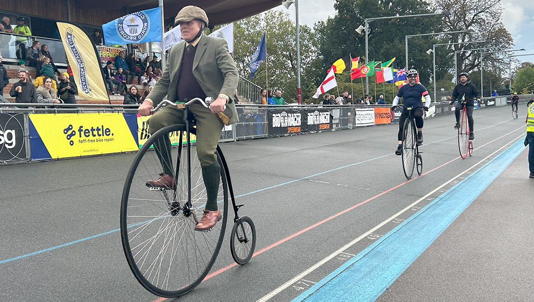 Largest penny-farthing race in a velodrome | Guinness World Records